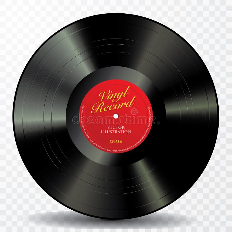 Red vinyl record 33 stock vector. Illustration of jockey - 341553708