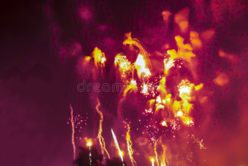 Red Violet Bright Blurred Fireworks Effect Abstract Colorful Background ...