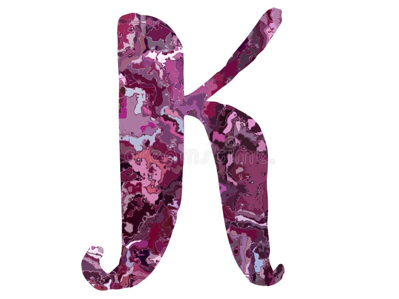 Red Violet Colored Letter K Logo Icon Stock Illustration - Illustration ...