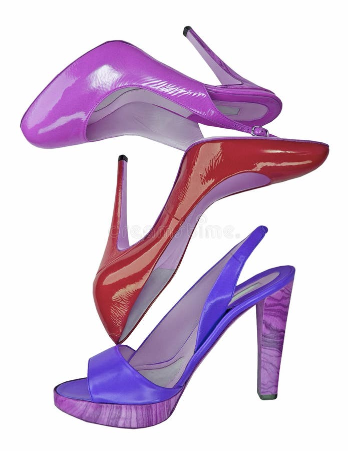 Purple shoes stock image. Image of fashionable, elegance - 17765009