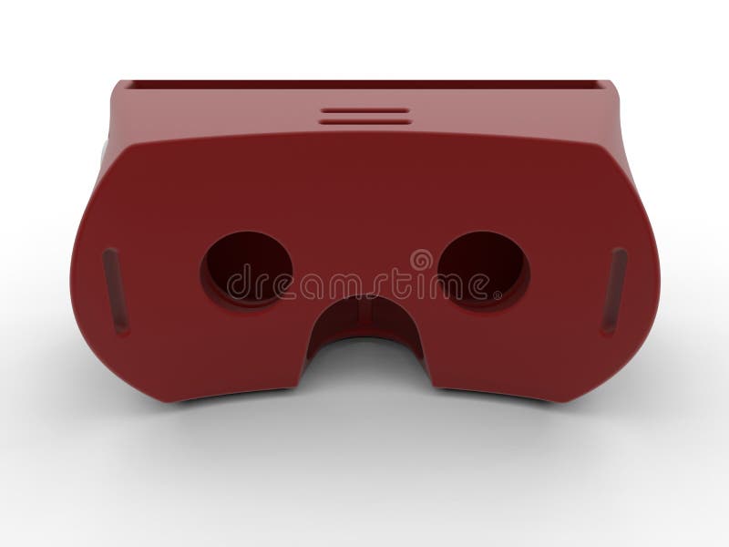 Red Virtual Reality Headset Stock Illustration - Illustration of phone ...