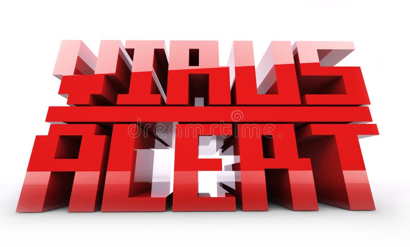 Red Virus Alert word stock illustration. Illustration of tech - 43591562