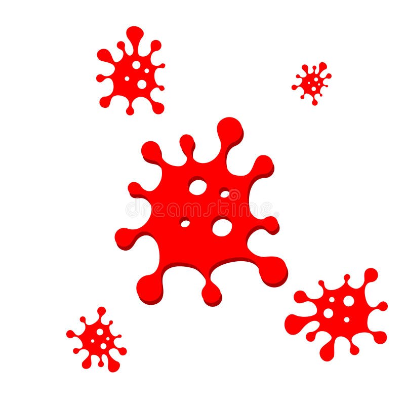 Red Virus, Bacteria, Germ Vector Illustration Stock Vector ...