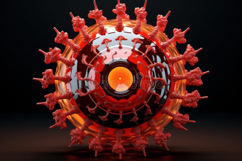 Virus Ball Grey Glow Cartoon Set Stock Vector - Illustration of ...