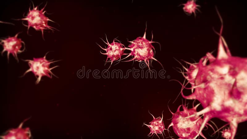 Red virus cells stock footage. Video of bacterium, fluid - 72544938