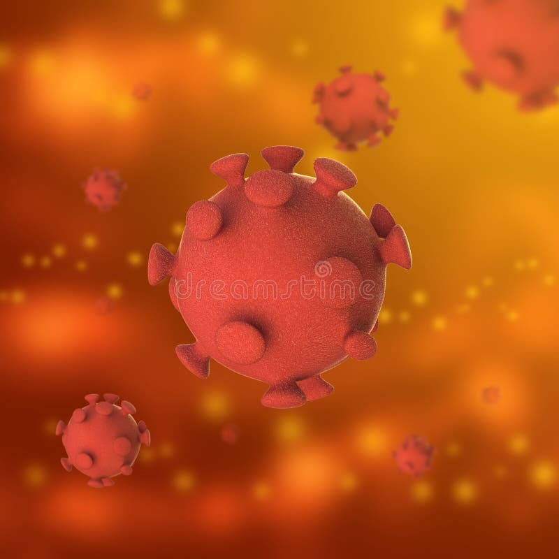 Red Virus 3D Conceptual Medical Illustration Stock Illustration ...