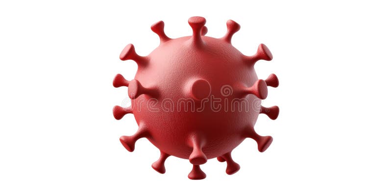 Red Virus Icon Illustrating Virus Structure Isolated on Transparent ...