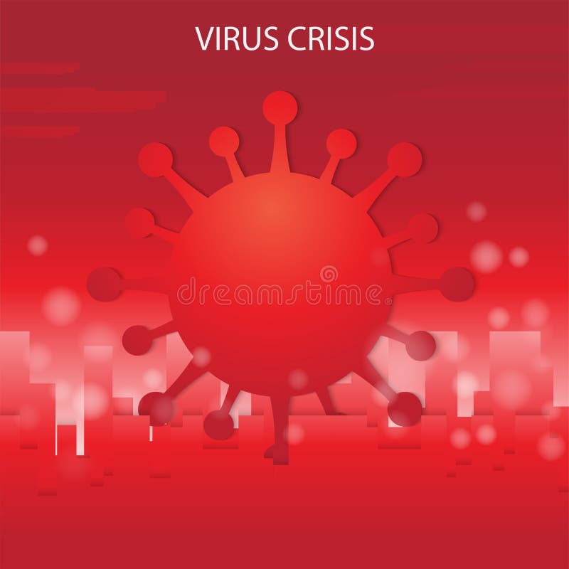 Red Virus Vector Image for Medicine Content Stock Vector - Illustration ...