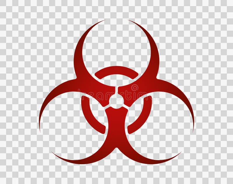 Red Virus Warning Sign, Biohazard, Icon, Symbol. Vector Element ...
