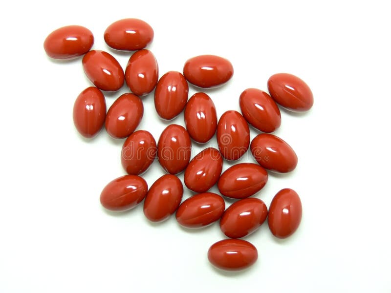 Red vitamin pills stock photo. Image of pills, healthy - 16968414