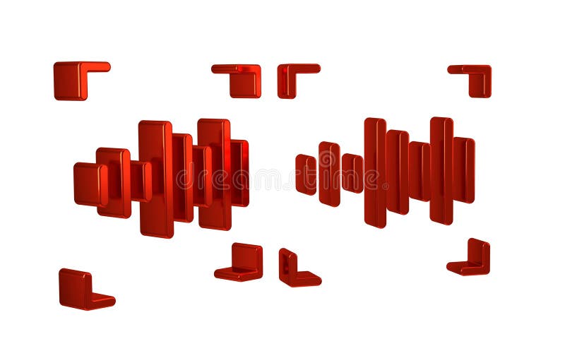 Red Voice Recognition Icon Isolated on Transparent Background. Voice ...