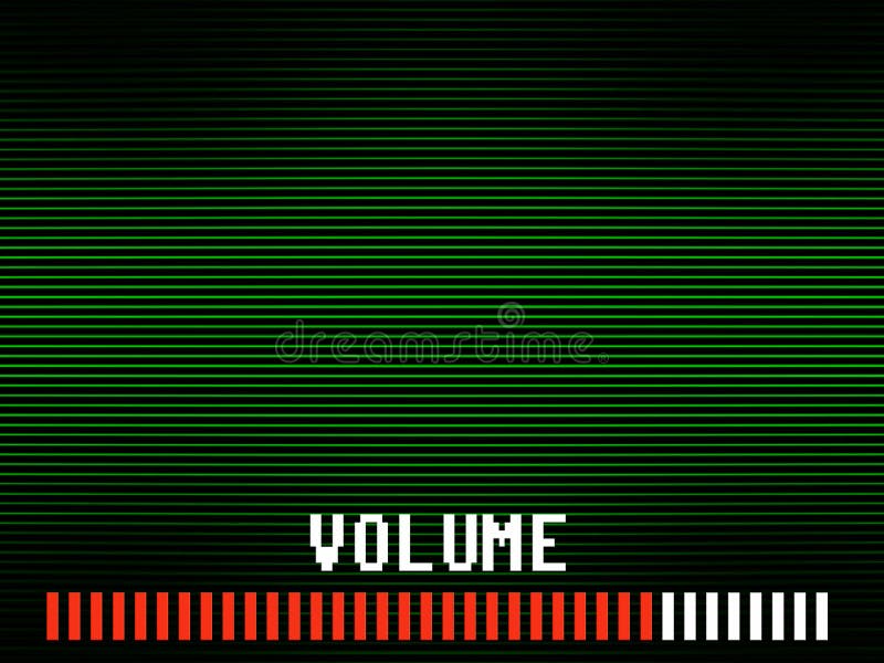 Red Volume Bar on Tv Texture Background Stock Illustration ...