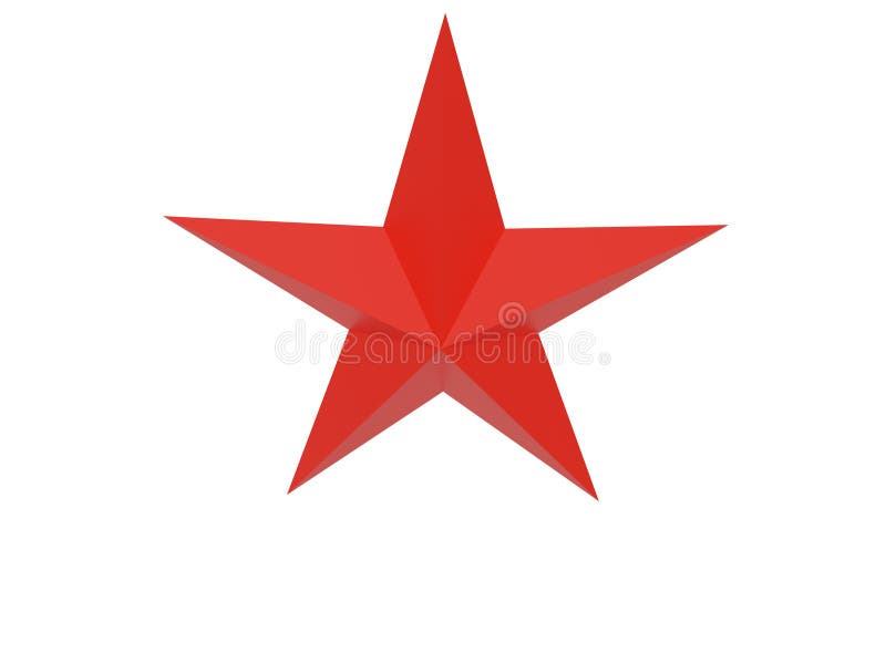 Red Volumetric Star. 3d Render. Stock Illustration - Illustration of ...