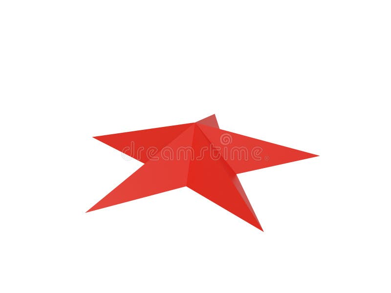 Red Volumetric Star. 3d Render. Stock Illustration - Illustration of ...