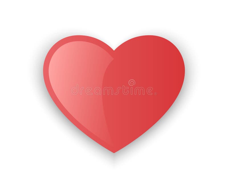 Red Voluminous Heart. Love Symbol. Vector Element for Valentines Day ...