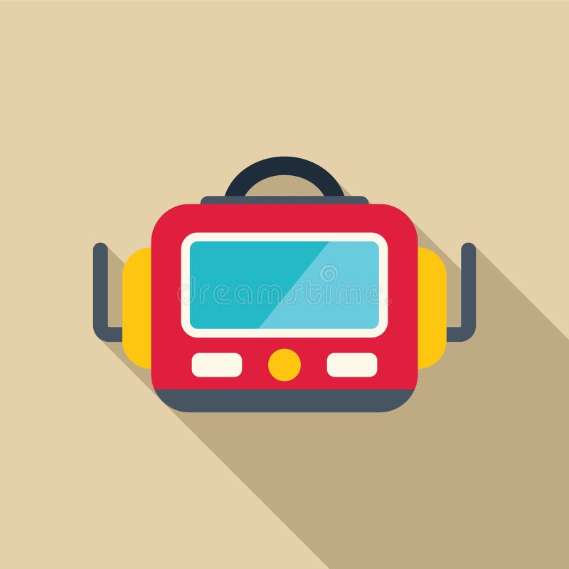 Red Vr Glasses Headset with Antennas Presenting Modern Technology Stock ...