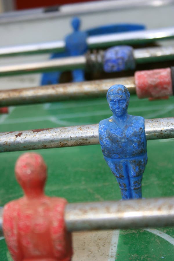 Red Vs Blue in Table Football Stock Photo - Image of kicking, challenge ...