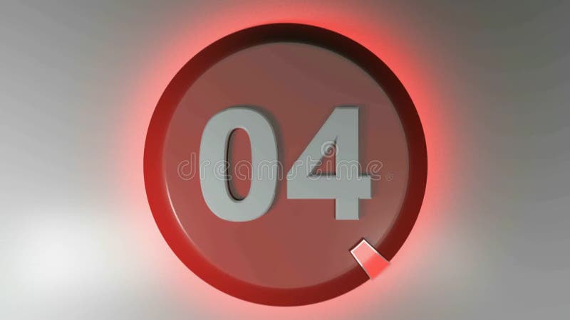 07 Red Waiting Sign with Rotating Light Cursor - 3D Rendering Video ...
