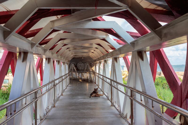 Walking Bridge Over a Small Canal Stock Photo - Image of walk ...