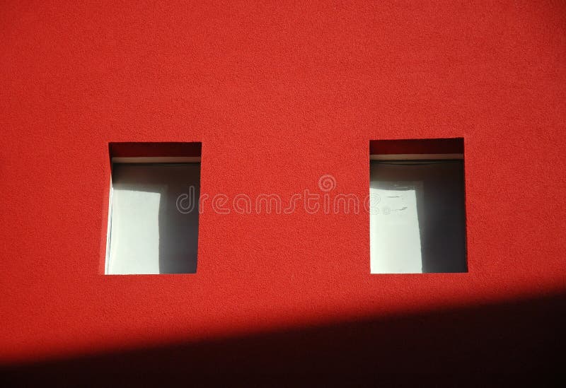 Red wall stock photo. Image of shadow, bright, sunny, colorful - 3320972