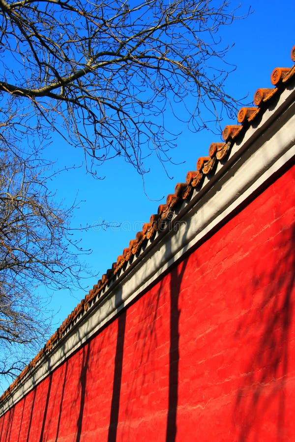 Red wall stock image. Image of china, wall, imperial, deadwood - 4371237