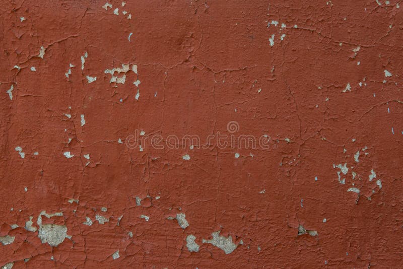 Red Wall Background with Withered Paint. Old Plaster Texture Stock ...