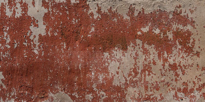 Red Wall Background with Withered Paint. Old Plaster Texture Stock ...
