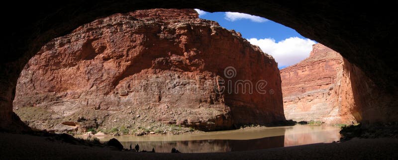 Red Wall Cavern stock image. Image of cliff, overhang - 2287451