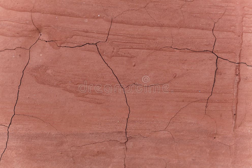 Red wall color with cracks stock photo. Image of history - 89038310