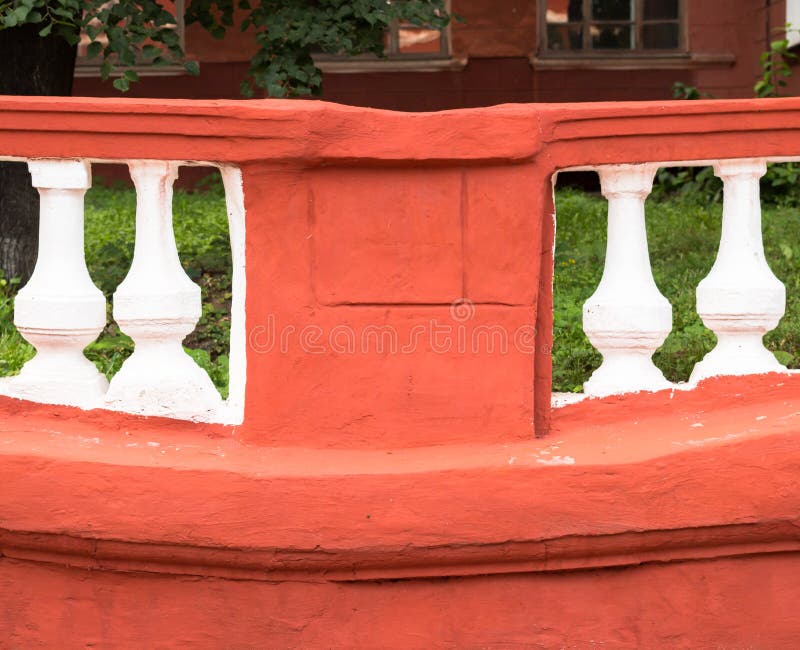 Red Wall and Columns for Texture or Background Stock Photo - Image of ...