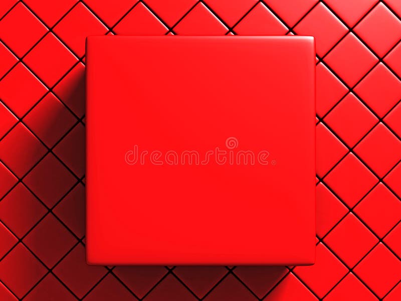 Red Wall Cube Blocks Background Stock Illustration - Illustration of ...