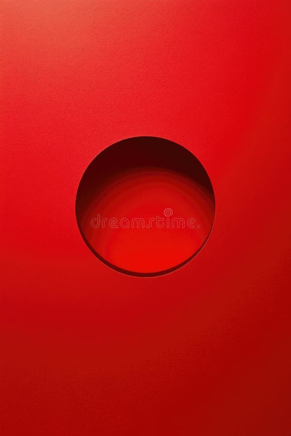 Red Wall with Hole stock image. Image of corridor, hiding - 374866499