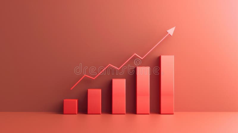 A Red Wall with a Red Line that Goes Up and a Red Arrow Pointing Up ...