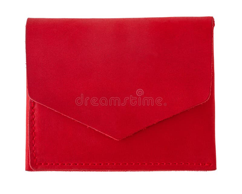 Red Wallet Isolated on White. Cardholder Stock Photo - Image of cards ...