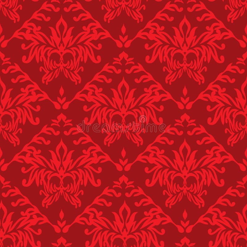 Red wallpaper seamless stock vector. Illustration of design - 8351481