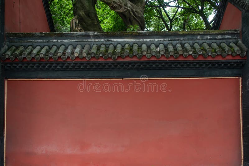 Red Walls of Ancient Buildings Stock Image - Image of chengdu, chinese ...