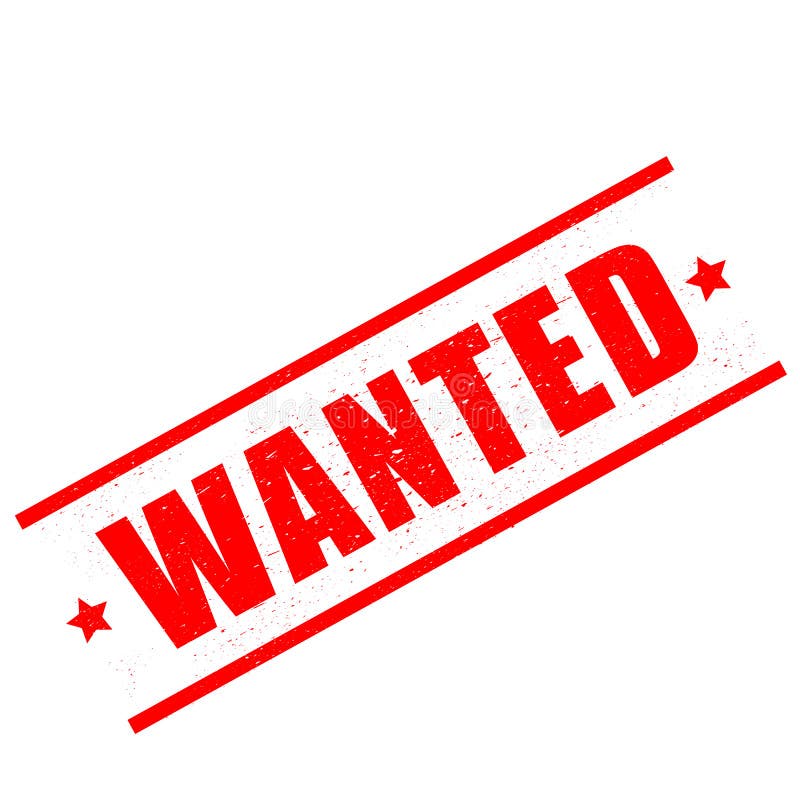 Red Wanted Rubber Stamp Set Isolated on White Background Stock Vector ...