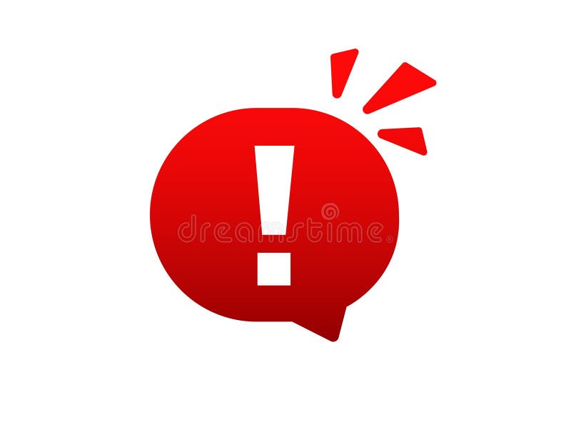 Red Warning Alert Sign with Exclamation Mark Frame Stock Vector ...