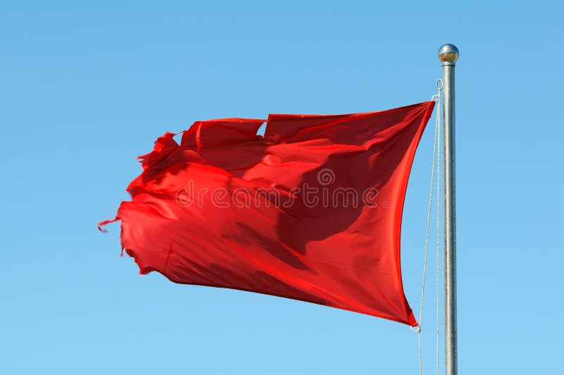 Red Flag of Danger stock photo. Image of flags, sign - 35133592