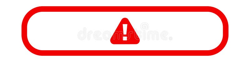 Red Warning Icon with Exclamation Mark Inside Triangle Stock Vector ...