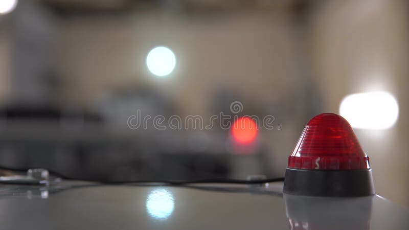 A Red Warning Light Indicates a Fault and Warns of a Danger Stock Video ...