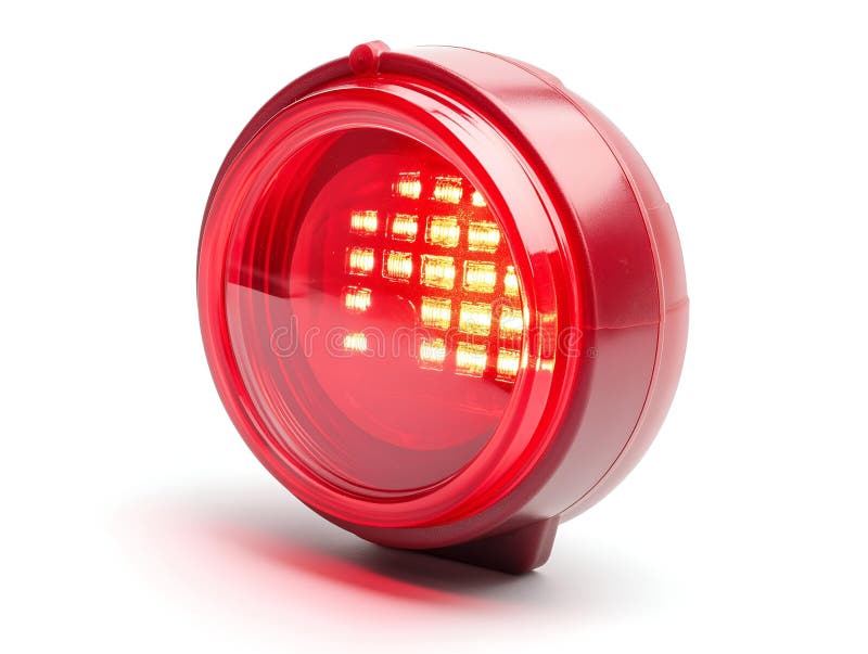 Red Warning Light Multiple Led Red Warning Light Isolated on White ...