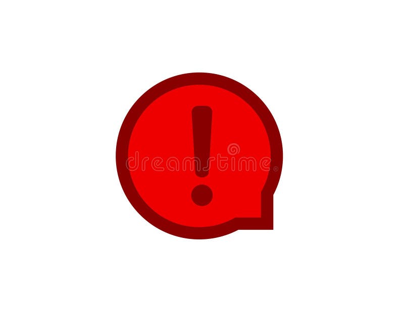 Red Warning Sign with Exclamation Mark for Alert and Caution Stock ...