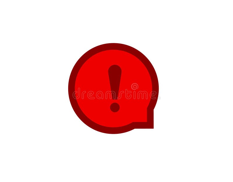 Red Warning Sign with Exclamation Mark for Caution Alerts Stock Vector ...