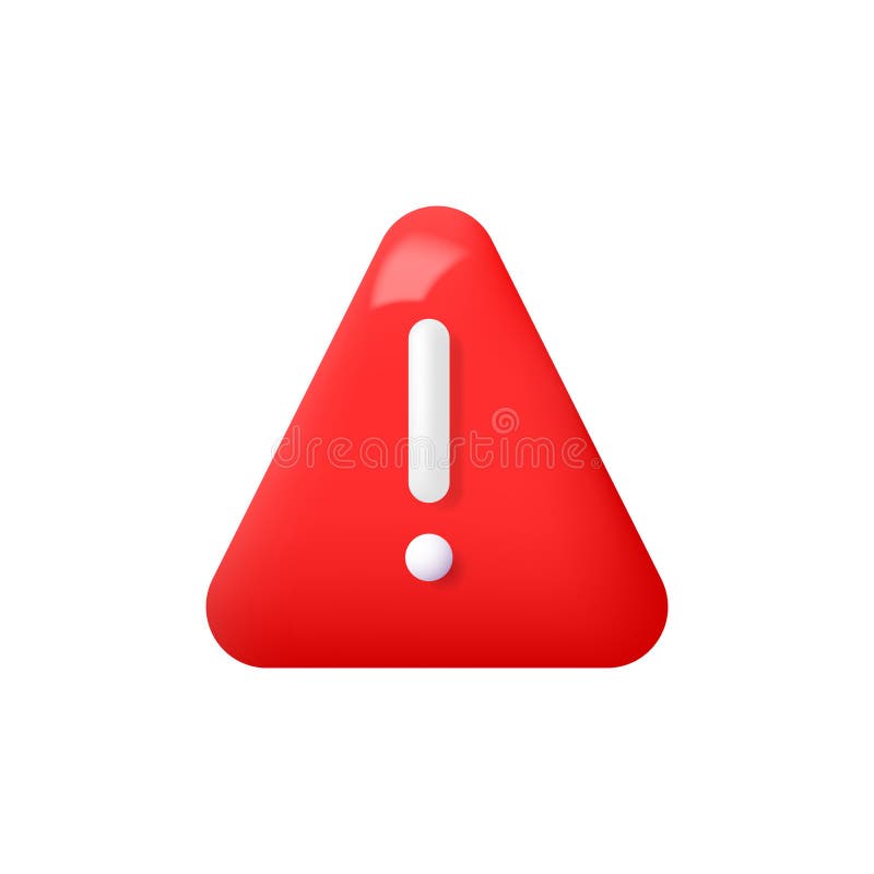 Red Warning Sign Isolated on White Background. Stock Vector ...