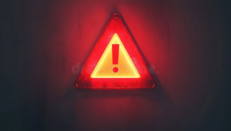 Red Warning Sign Symbol stock photo. Image of emergency - 376018604