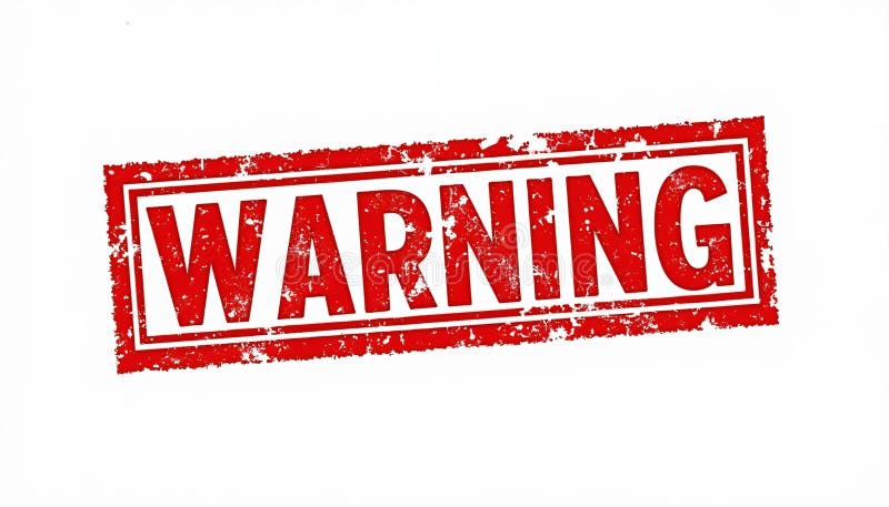 Bold Red Warning Stamp with Grunge Texture. Generative AI Stock ...