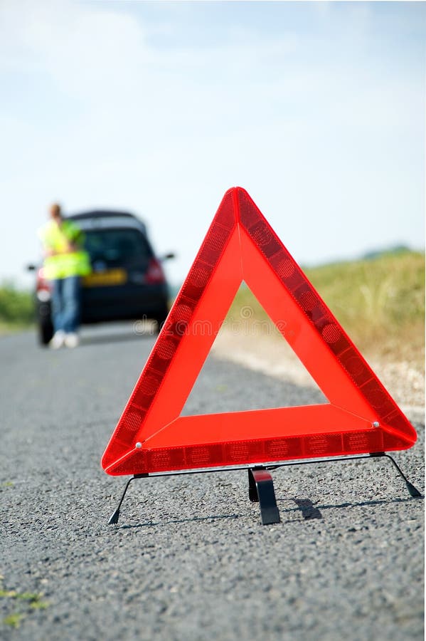 Warning triangle stock image. Image of vest, traffic - 20508637