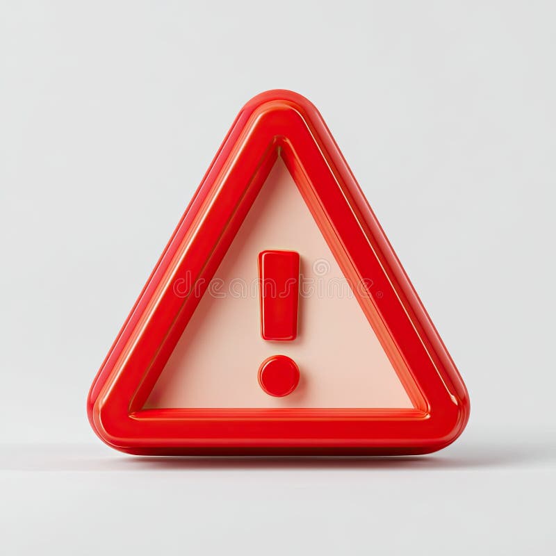 AI-Generated Warning Sign stock illustration. Illustration of symbol ...