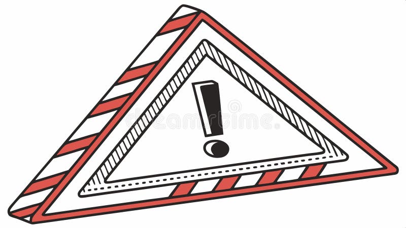 Red Warning Triangle, Hazard Sign with Exclamation Point for Alerts ...